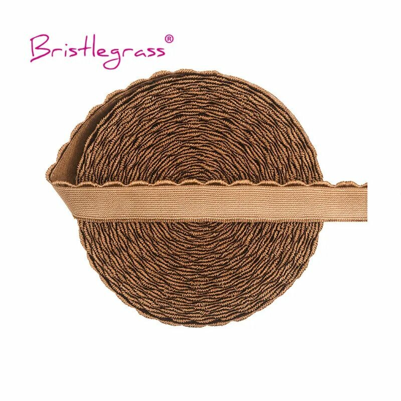 BRISTLEGRASS Эластичный плюшевый ремень для бюстгальтера 10mm, Cappuccino, 10 Yards