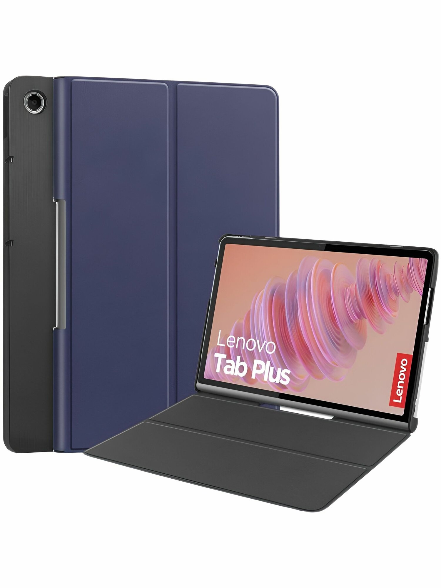 Чехол на Lenovo Tab Plus 11.5 дюйма, 2024 года, умный с магнитом, темно-синий
