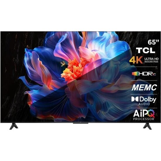 Телевизор Tcl 65P6K, 4K Ultra HD, HDR TV, титановый