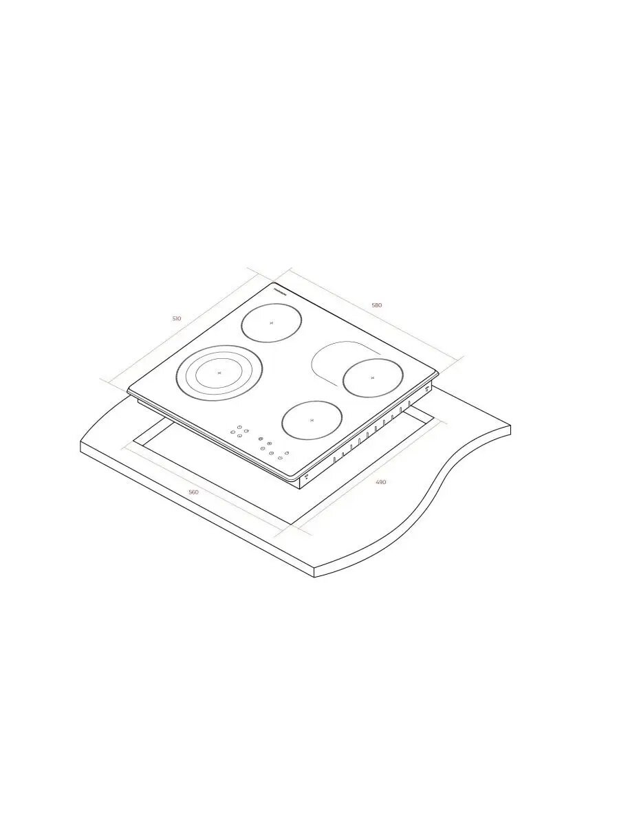 Встраиваемая электрическая варочная панель Thomson HC20-4E04