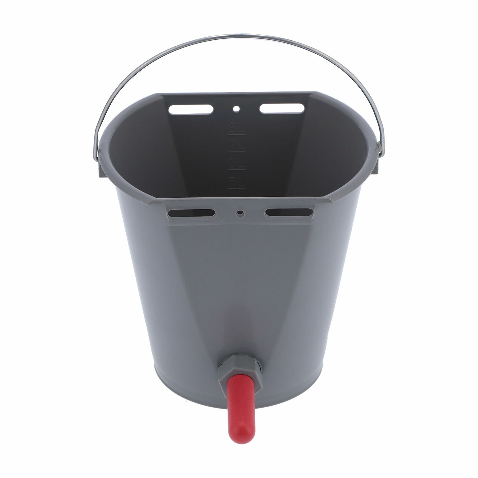 Пластиковое ведро-кормушка объемом 8 л с ниппелями, обратными клапанами, оборудование для кормления скота, для телят