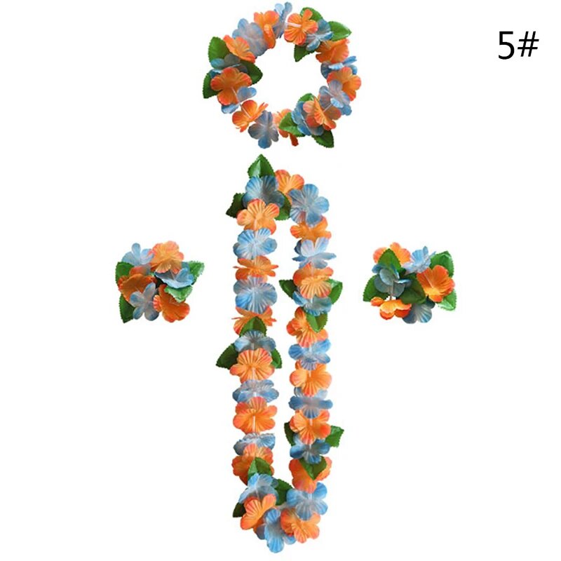 Искусственные гавайские венки и ожерелья