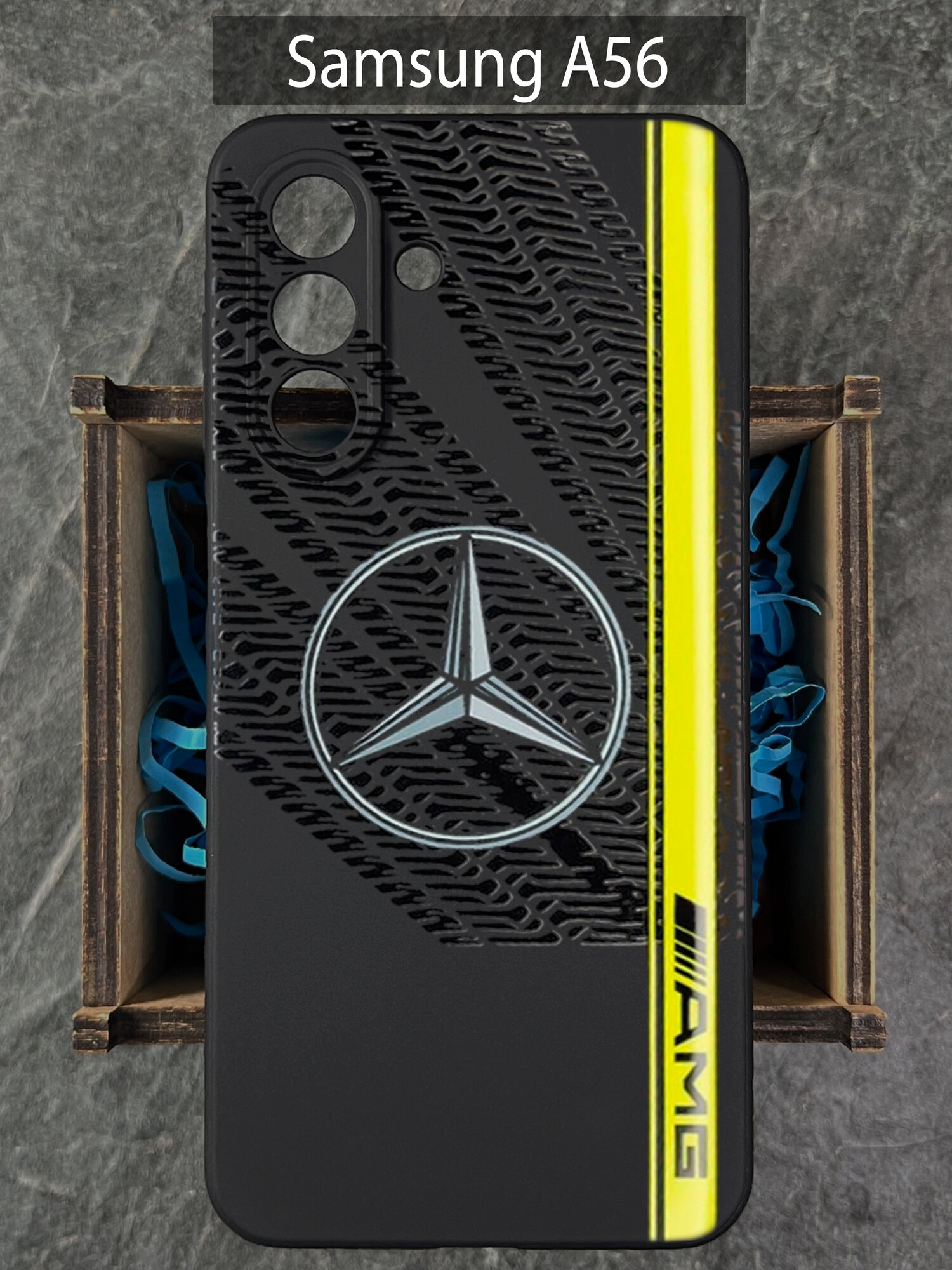 Силиконовый защитный чехол на Samsung A56 с принтом Mercedes Самсунг А56