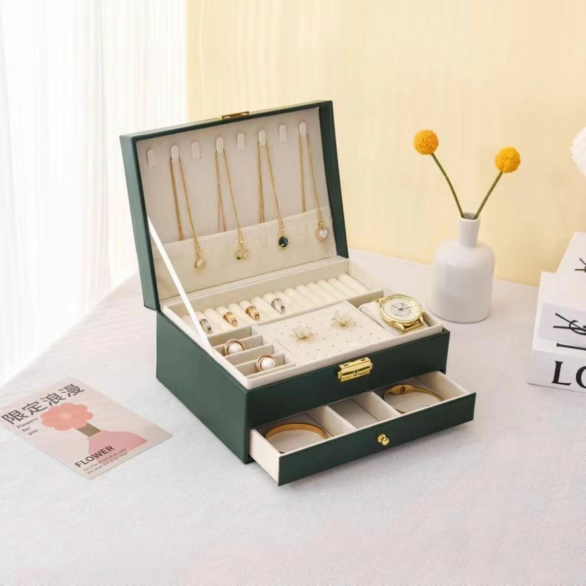 Шкатулка-сундук Для украшений Четыре цвета и два размера