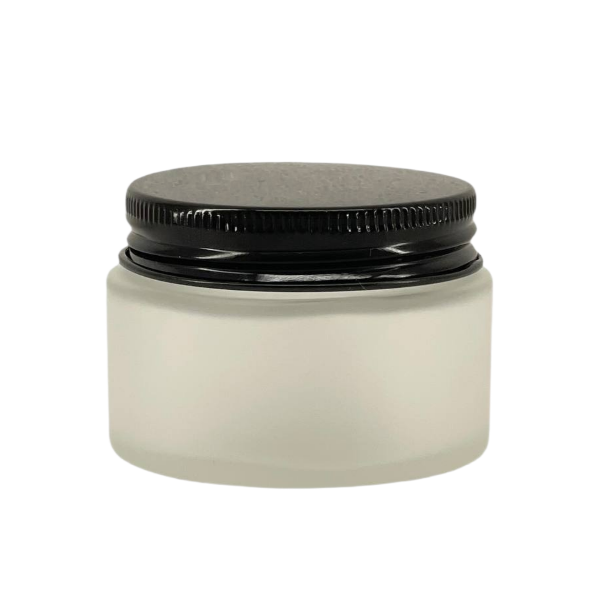 Набор баночек для свечей, 30 мл, 8 штук, белое матовое стекло, черная алюминиевая крышка