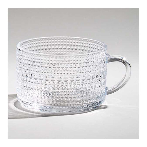 Стеклянная кружка Lefard 400 мл 691-122-IO22 для кофе и чая стильная домашняя посуда