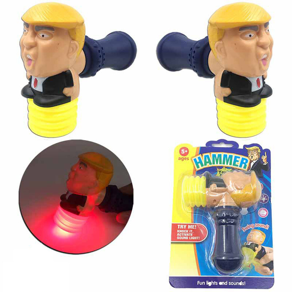 Trump Sound Voice Hammer Force Control Light Hit Toy