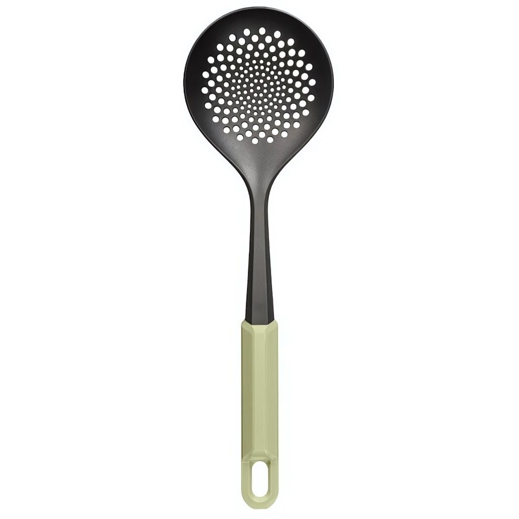 Шумовка 'Fiesta' 35см, зеленая, пластиковая, с противоскользящей ручкой