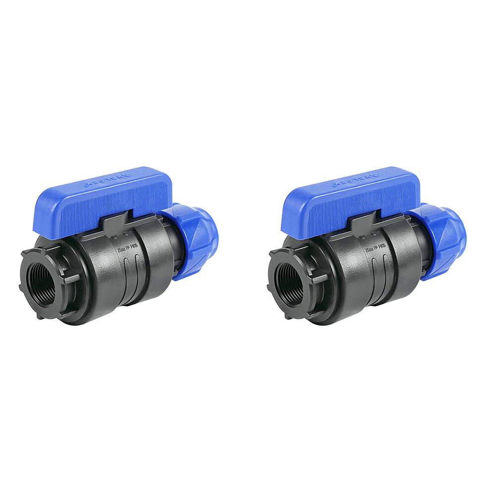 Кран шаровой ПНД компрессионный переходной 25х3/4 ВР(г) (2 шт.)