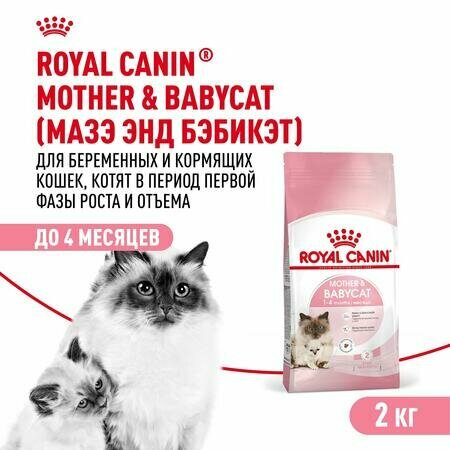 ROYAL CANIN MOTHER&BABYCAT 2 кг полнорационный корм для котят в возрасте от 1 до 4 месяцев, а также для кошек в период беременности и лактации