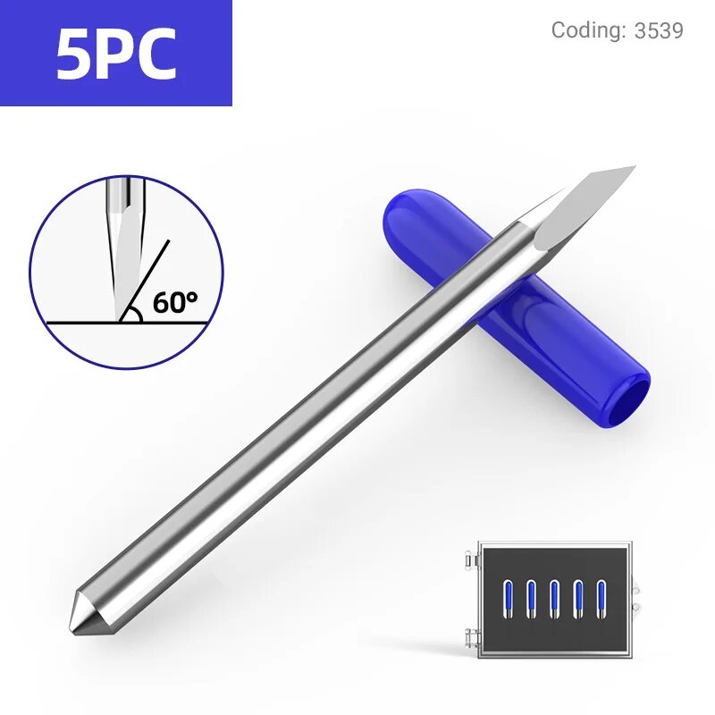 HUHAO 5 шт. Mimaki режущие лезвия виниловый режущий плоттер Roland Summa держатель лезвие фрезы инструменты 30/45/60 градусов SMT3539
