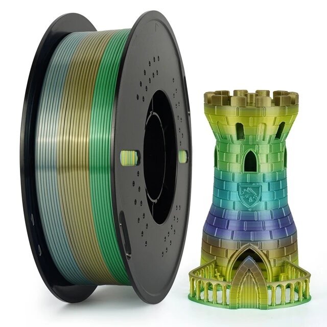 KINGROON PLA Silk Rainbow 3D-филамент 1.75 мм Color D