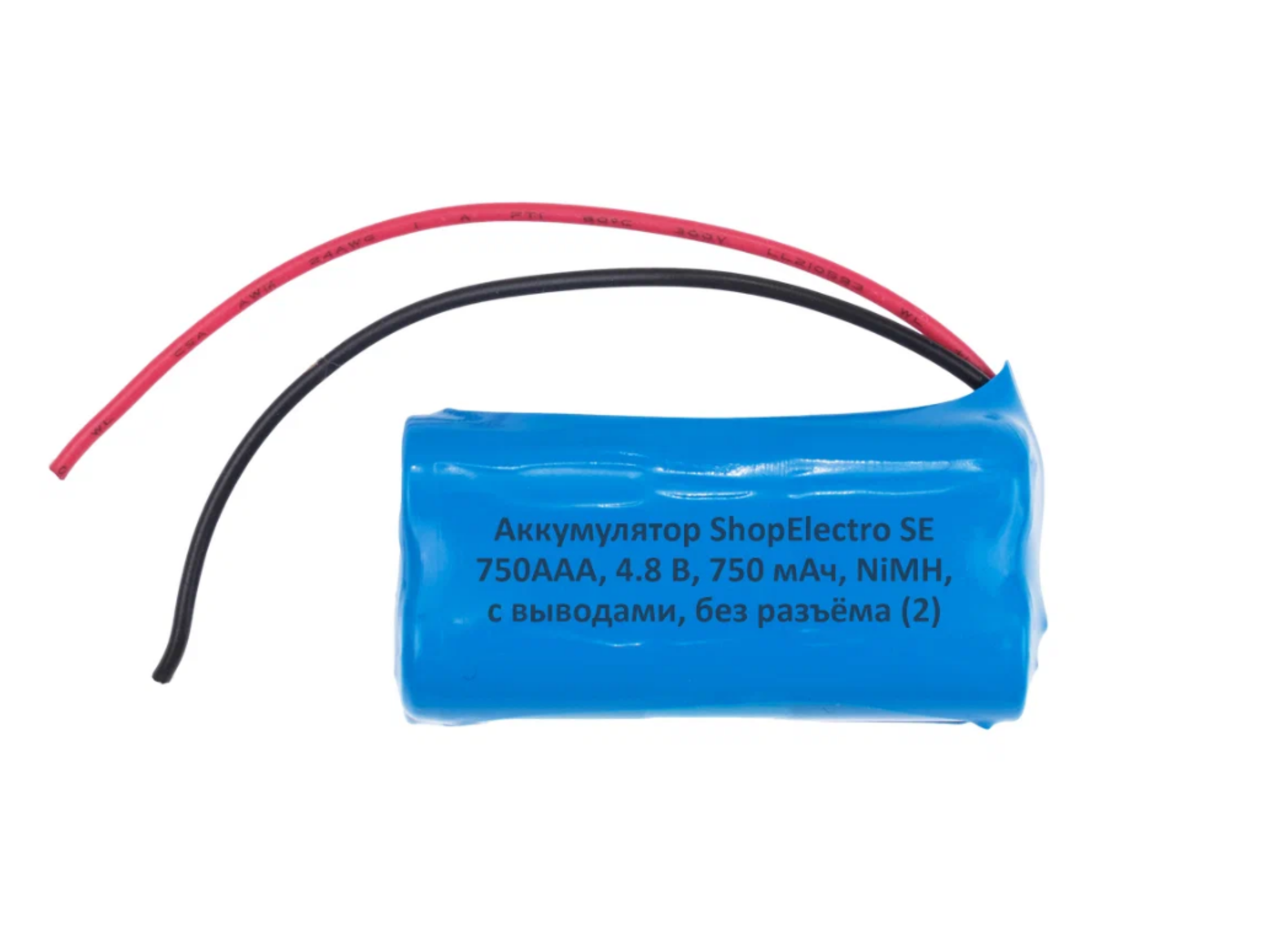 Аккумулятор ShopElectro SE 750ААА, 4.8 В, 750 мАч/ 4.8 V, 750 mAh, NiMH, с выводами, без разъёма (2)