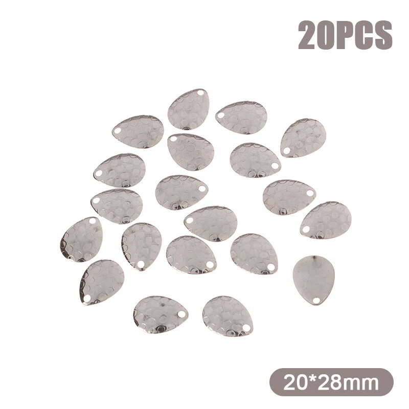 Металлические спиннербейты каплевидной формы 20 шт L Silver