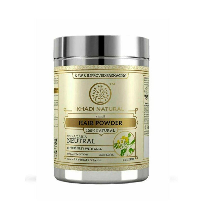 Хна для волос Бесцветная Кхади (Herbal Neutral Henna (Senna/Cassia) Khadi Natural), 150 грамм