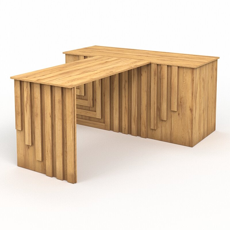 Стол руководителя №12 с приставкой брифингом, Дуб Золотистый. Производитель товара - компания Westcom.