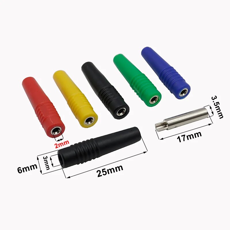 5 шт, 2 мм, разъем типа «банан», сложенная мужская и женская изолированная клеммная колодка для экспериментальной панели, испытательная линия, сварная