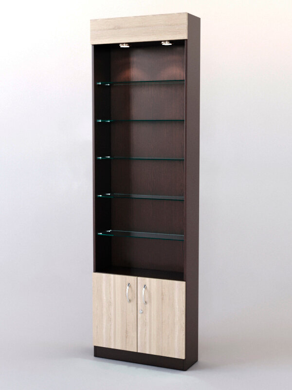 Стеллаж "шалость" №1-1-600 (задняя стенка ДВП), Дуб Венге + Дуб Сонома