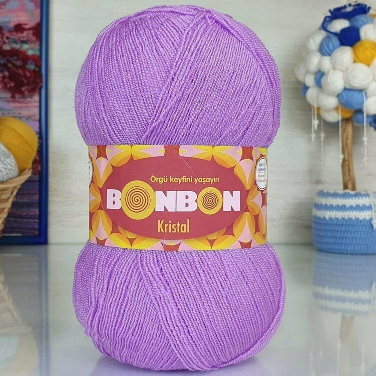 Пряжа Nako BONBON KRISTAL 98205 сирень (5 мотков)