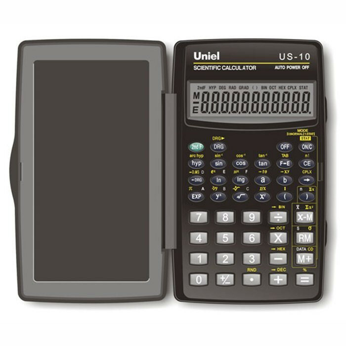 Калькулятор научный 56 функций Uniel 120*72*12 (US-10) 10р(8мантиссы+2экспонента)