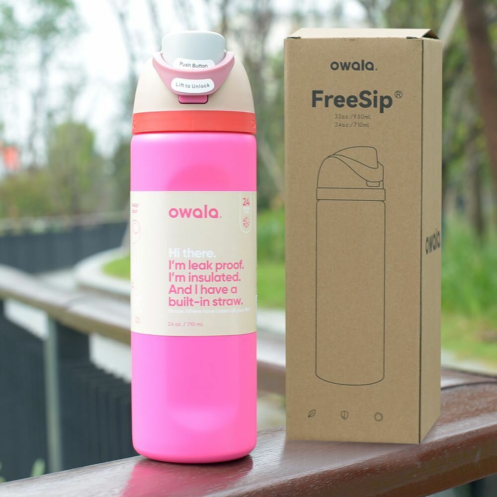 Термокружка Owala Изолированная кружка-термос для напитков чая кофе из нержавеющей стали с крышкой и трубочкой