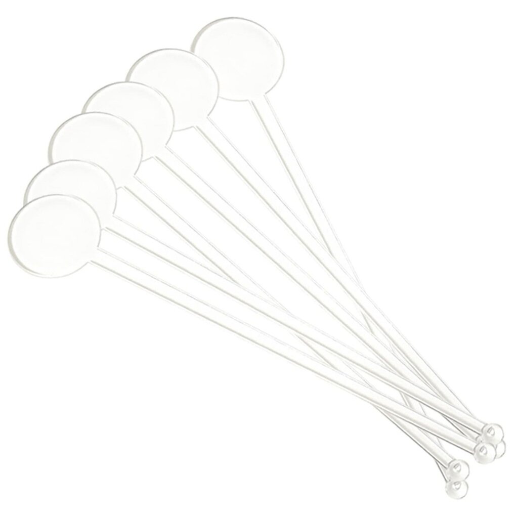 Упаковка из 100 палочек с круглым наконечником для смешивания напитков, прозрачные пластиковые мешалки для кофе, стержень для перемешивания коктейлей