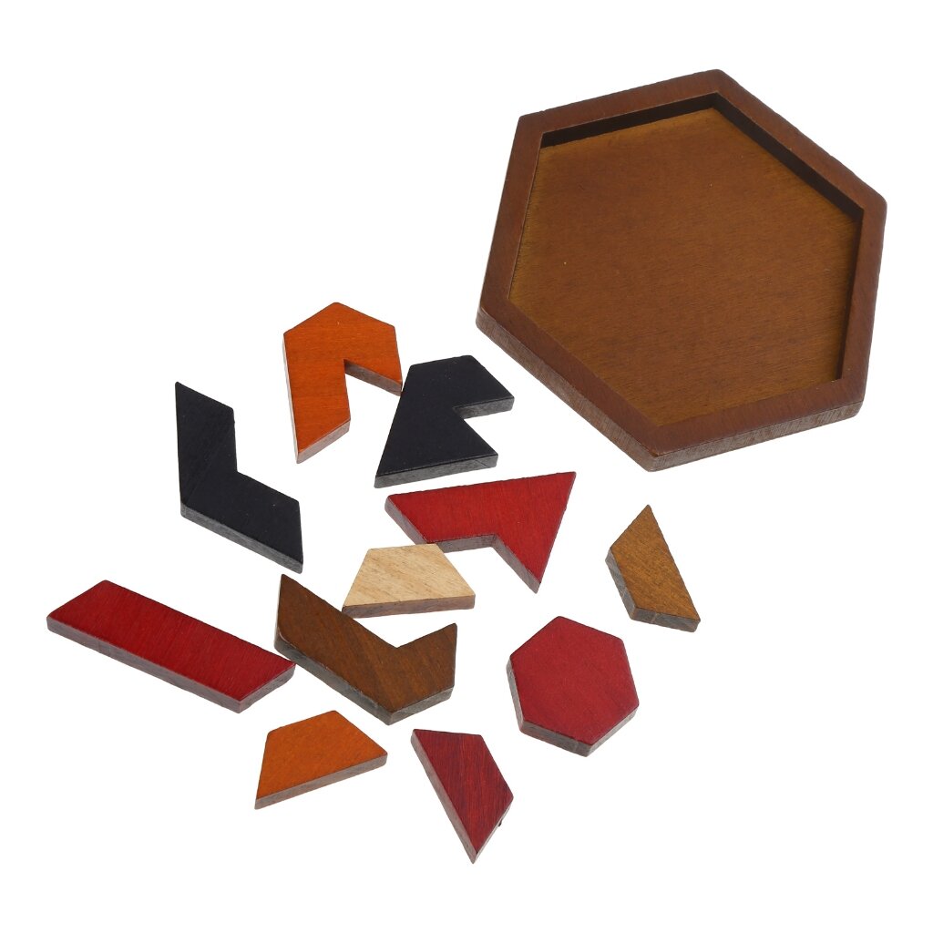 3D китайская деревянная игра-головоломка, модель шестиугольника, головоломка, строительные блоки