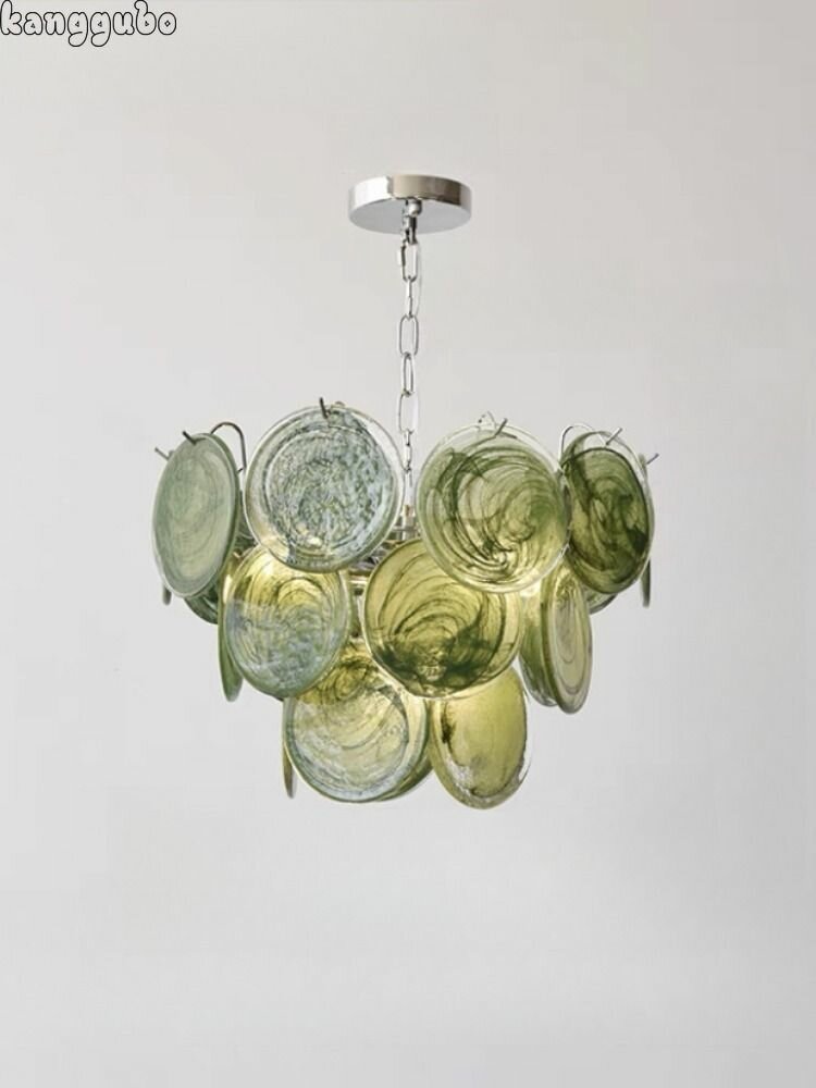 Итальянская муранская люстра из витражного стекла ручной работы