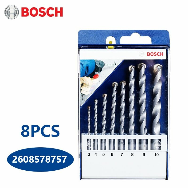 Набор сверл по бетону, 8 шт 3-10 мм, для сверления бетона, ударная дрель, аксессуары для электроинструментов