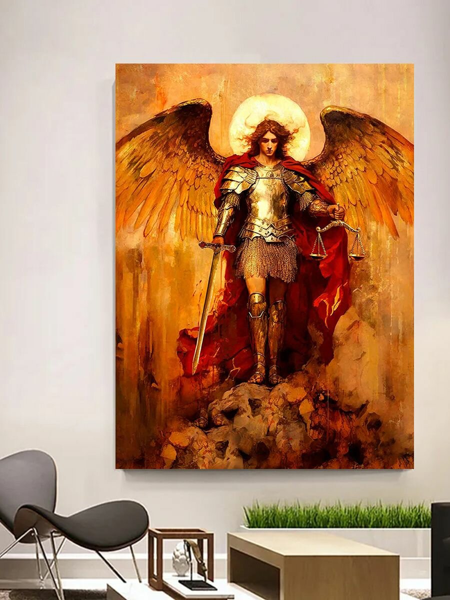 Христианские картины, Архангел Михаил, 30х40 см.