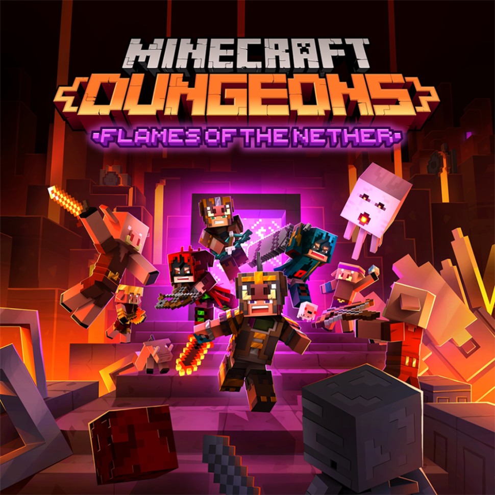 Minecraft Dungeons Flames of the Nether DLC (дополнение) для PC, активация в Microsoft Store, регион Глобал