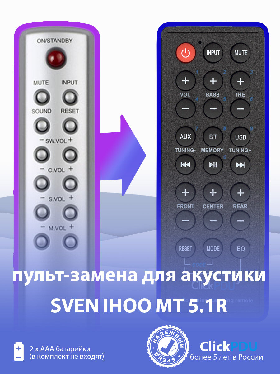 Пульт-замена для SVEN IHOO MT 5.1R