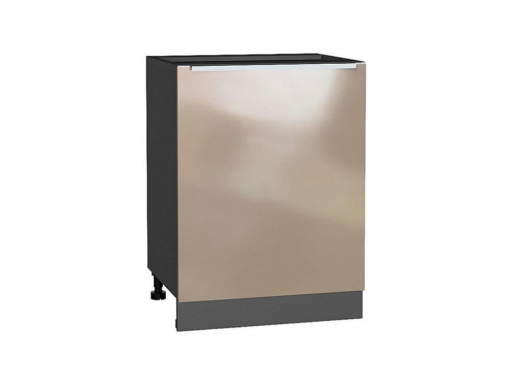 VVT Шкаф нижний с 1-ой дверцей Фьюжн Graphite, Gallant, 600 В*Ш*Г 816*600*480, фасад МДФ Gallant, корпус Graphite Gallant