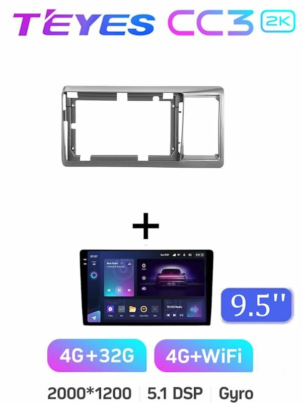 Магнитола 9" Teyes CC3 2k 4/32 Gb Honda Crossroad 2007-2010 Правый руль