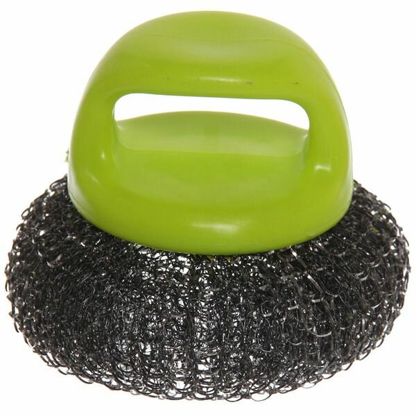 Металлическая губка для посуды с ручкой для чистки сковородок, гриля и нагара