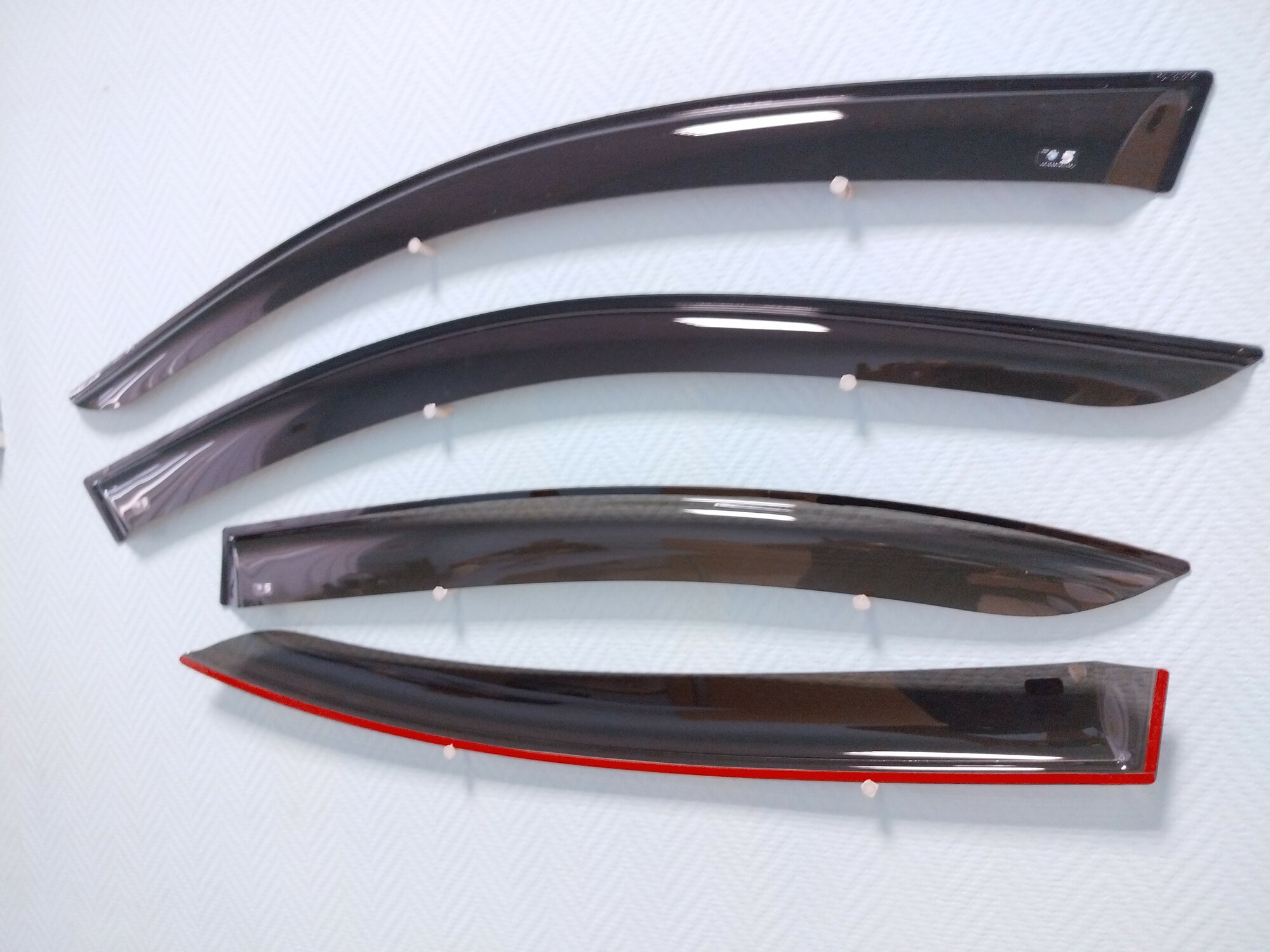 Дефлекторы окон BMW 5-Series (F10) с 2010 по 2016, седан, к-т 4 шт, скотч 3M