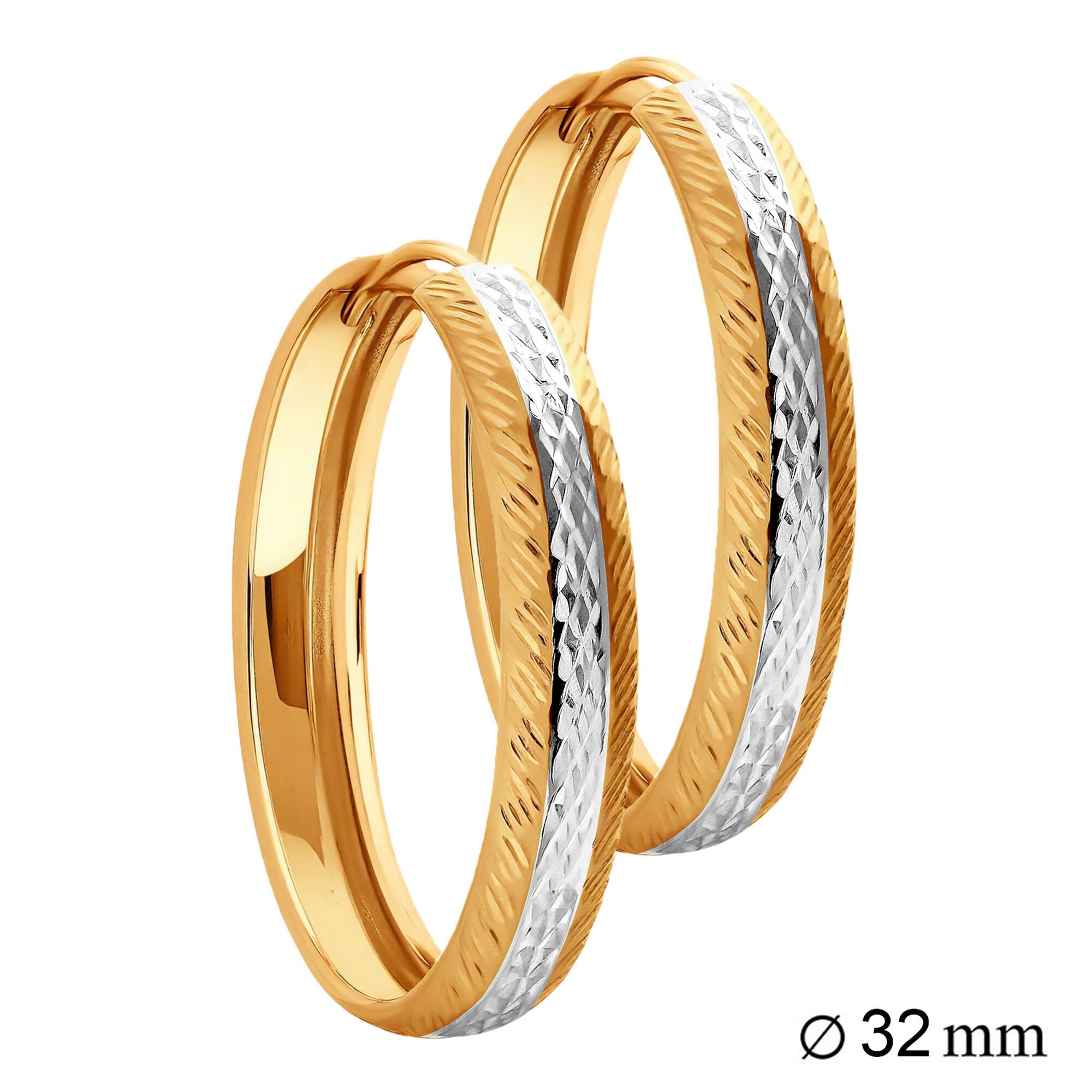 Серьги конго Diamant online, красное золото, 585 проба