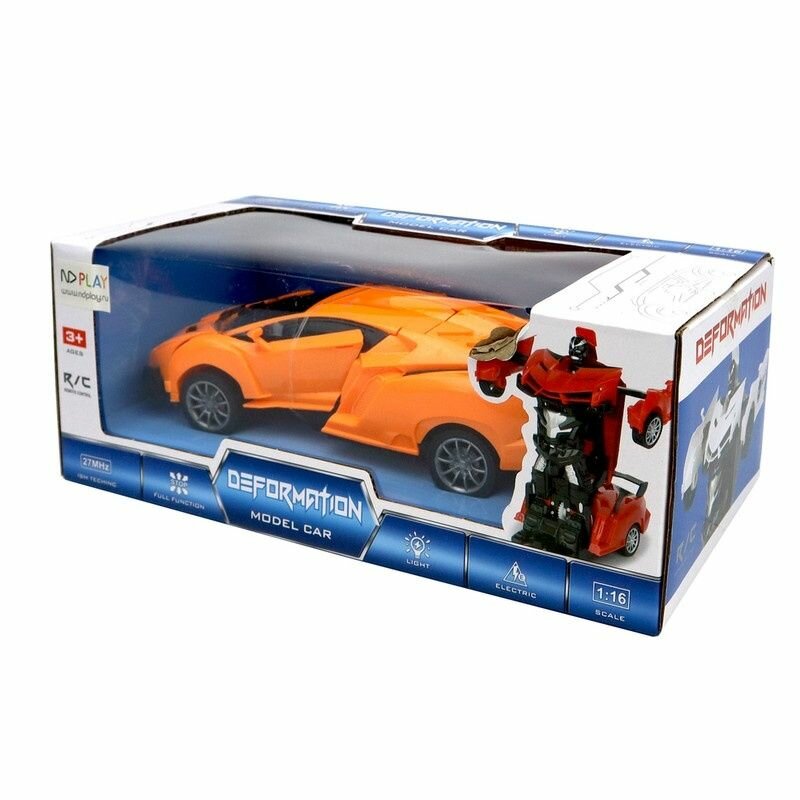 Машинка радиоуправляемая ND Play Робот Трансформер, Желтая