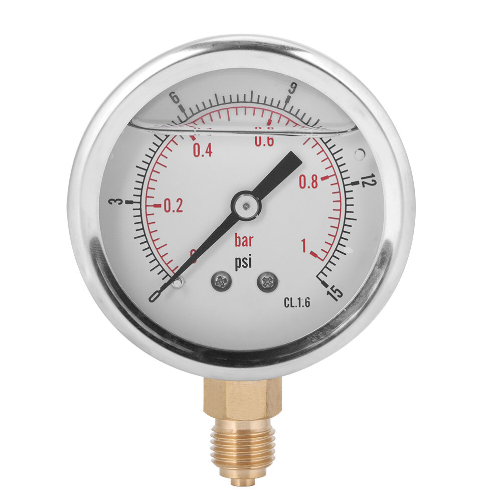 TS PGG604-1bar 1/4 BSP Y60 Радиальный масляный манометр для машиностроения и химической промышленности