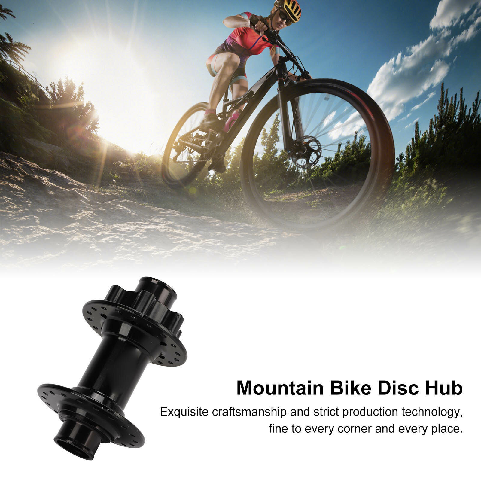 Ступица горного велосипеда с подшипником из алюминиевого сплава, ступица дискового тормоза велосипеда, 36 отверстий для шоссейного велосипеда, черный
