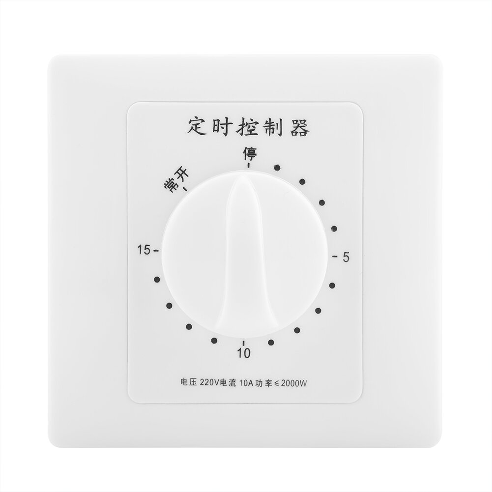 Механический Таймер: Реле Времени 15-120 Мин Контроль Энергопотребления - Универсальный Таймер-Розетка 220В до 2000W для Насоса Водонагревателя Вентилятора и Домашних Электроприборов