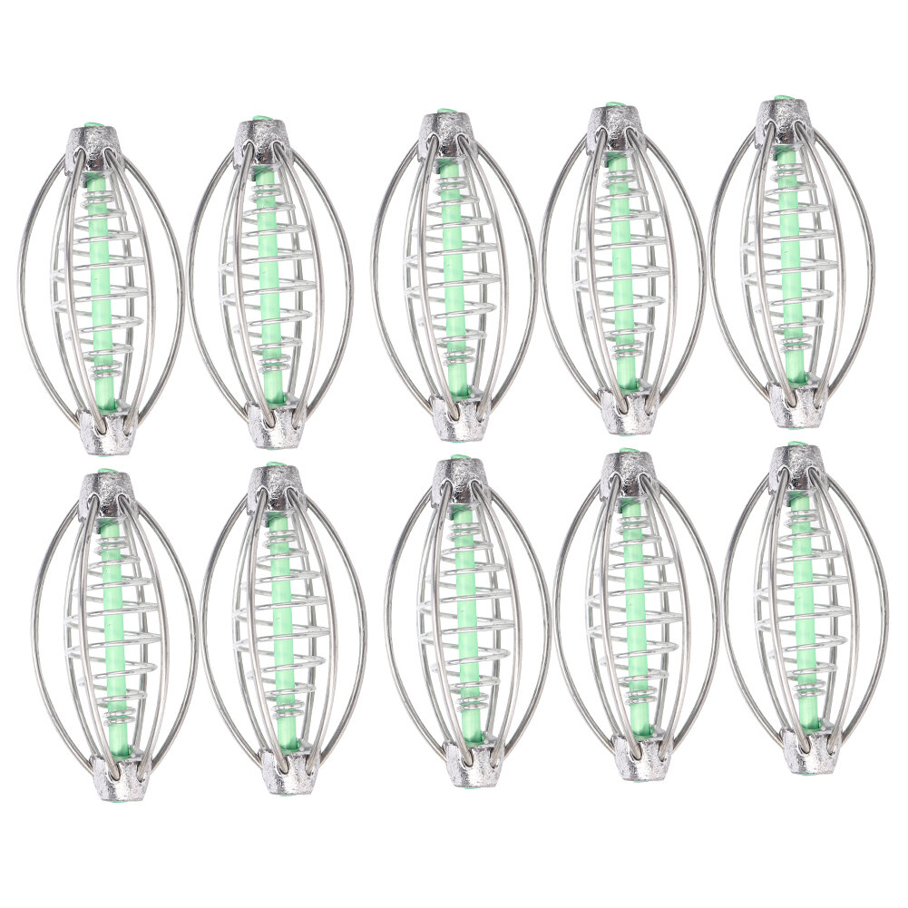 Фидерная Кормушка: Нержавеющая Сталь 10 Штук Разных Размеров С Пластиковой Трубкой Для Точного Заброса - Прочная И Долговечная Оснастка Для Фидерной Ловли На Любых Условиях