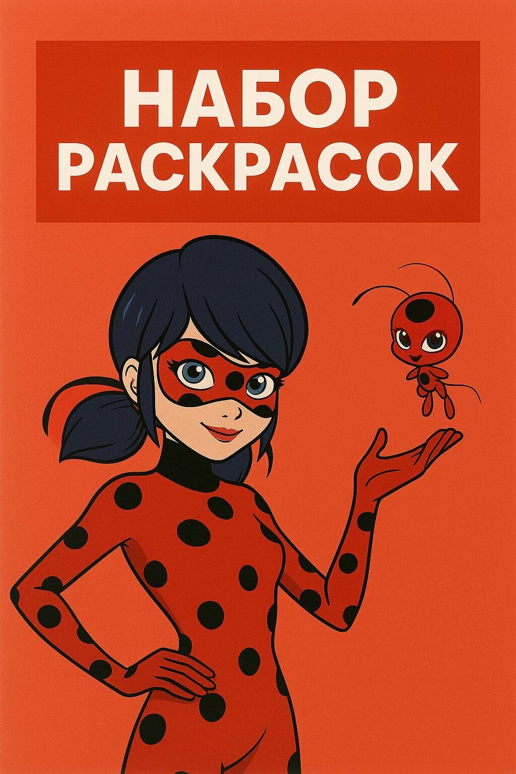 Набор раскрасок Леди Баг для детей 3-10 лет 15 листов, тематические картинки, развивающие игры, бумага А4, рисование, подарочный комплект