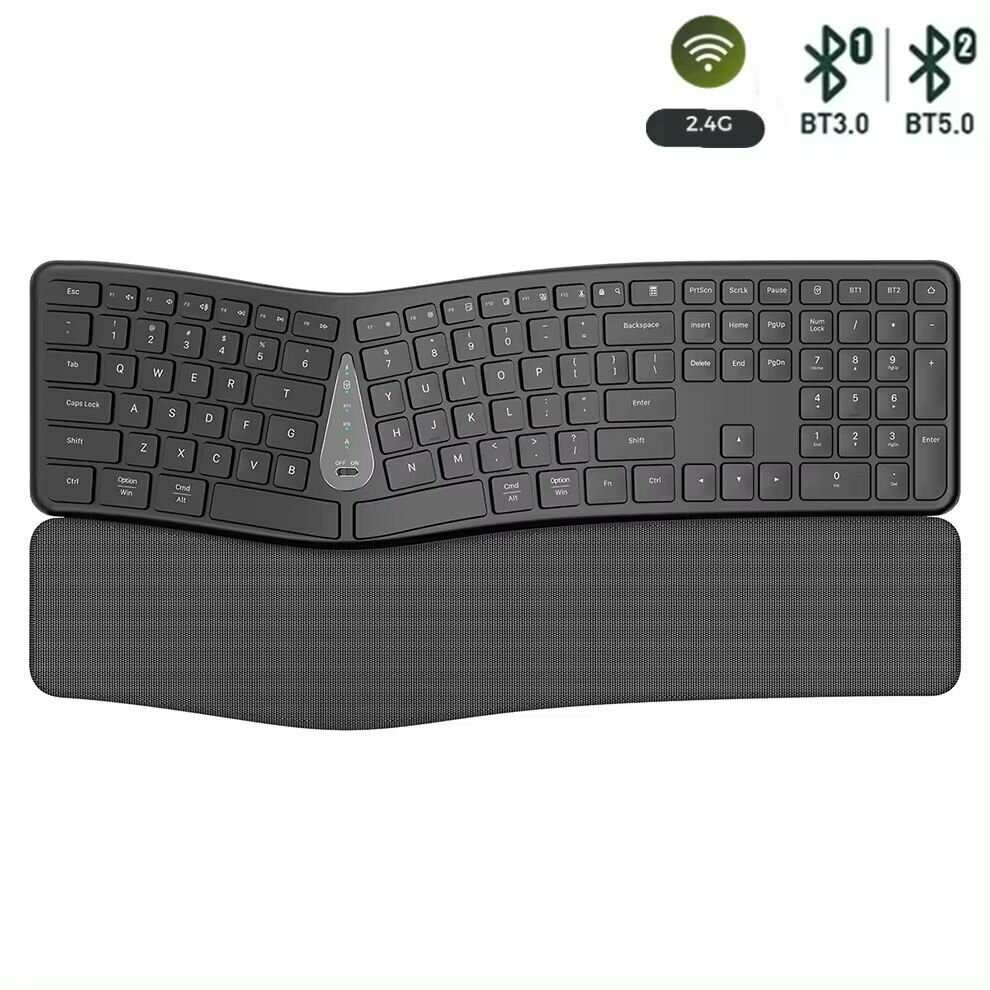 JOMAA Клавиатура беспроводная K029BLRU, (GL Tactile Brown), Русская раскладка, черный