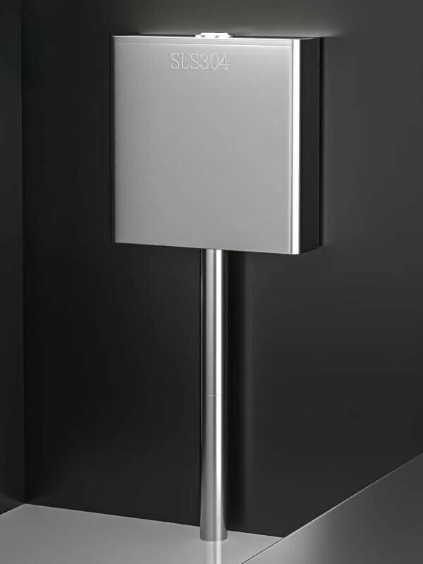 Универсал кнопочный бачок для унитаза (кнопка, цепочка, труба) нержавеющей