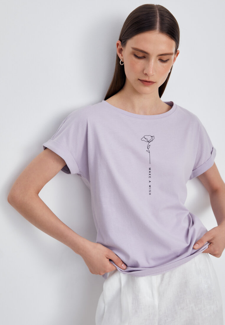 Футболка с коротким рукавом из хлопка