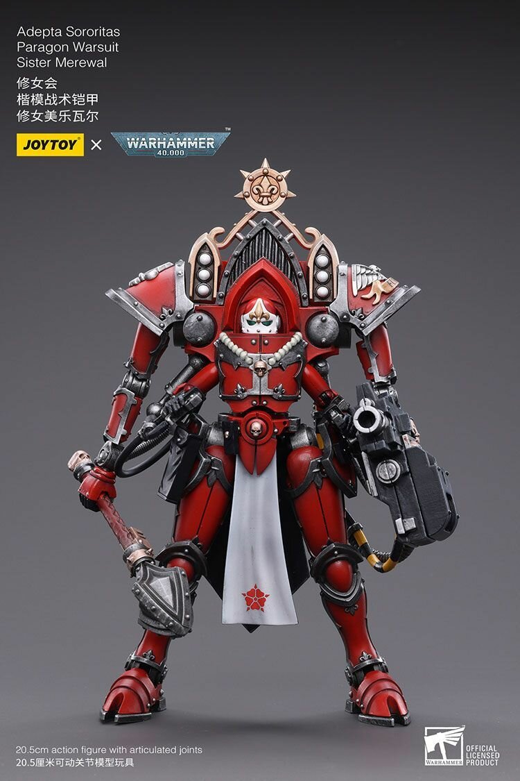 Подвижная фигурка JOYTOY Warhammer 40K 1/18 Adepta Sororitas Paragon Warsuit Sister Merewal