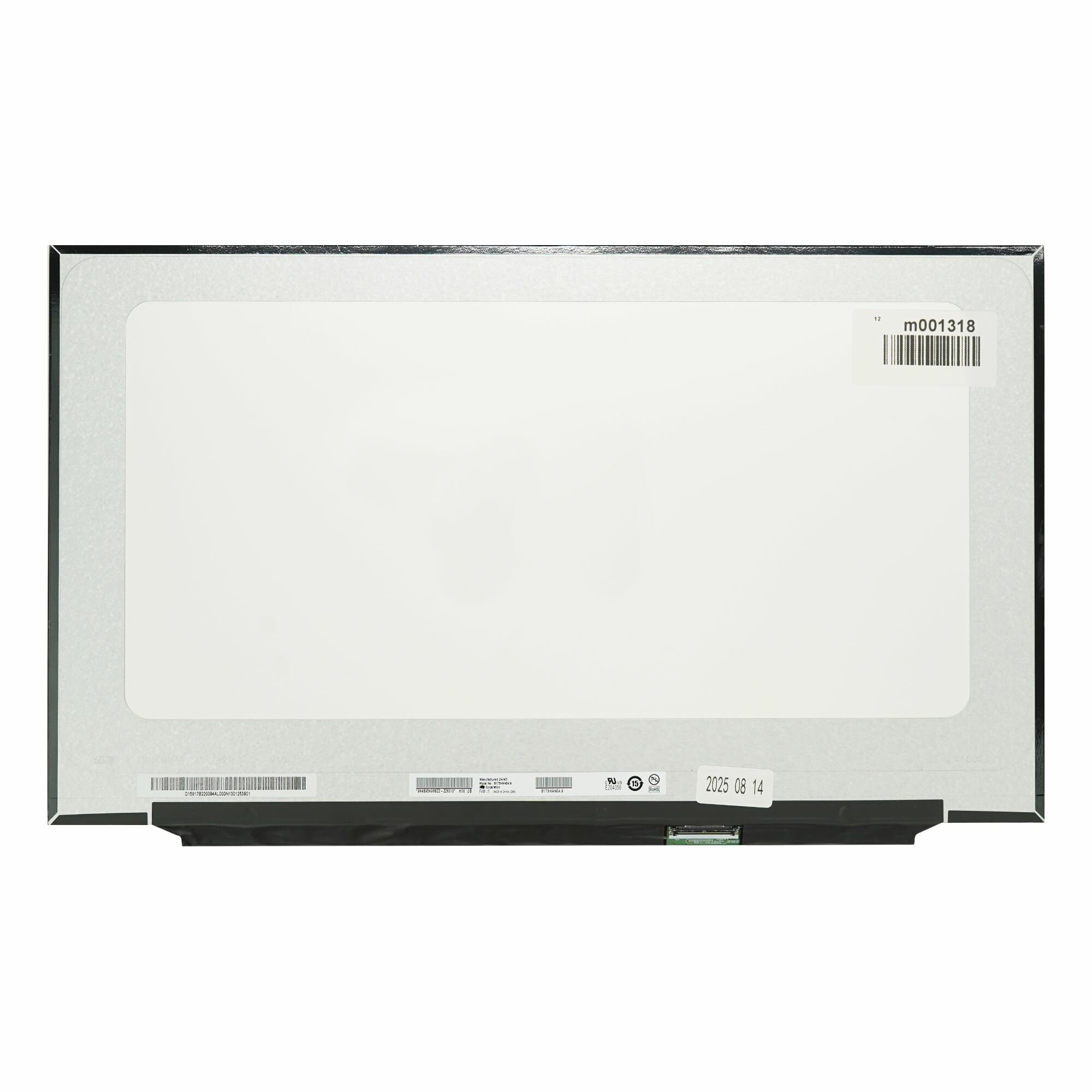 Матрица 17,3 B173HAN04.9 40 pin Slim 1920х1080 144Hz AHVA матовая