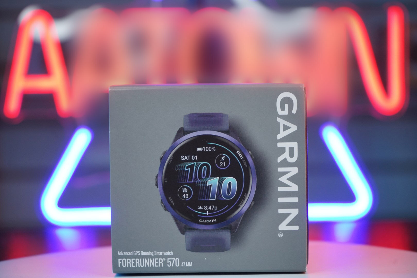 GARMIN Forerunner 570 - 47mm Indigo Aluminum with Translucent Imperial Purple/Indigo Band 010-02971-02