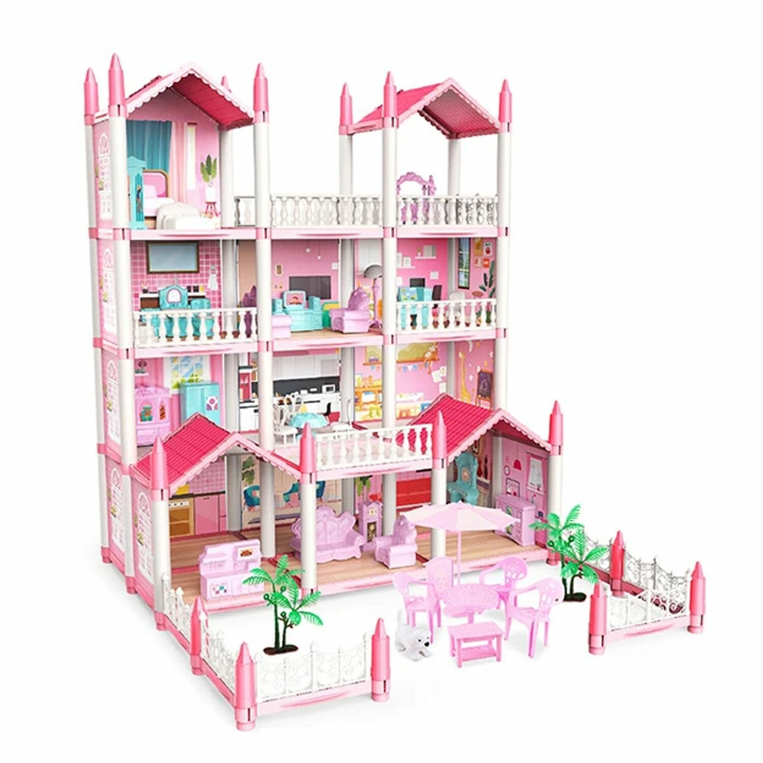 Детский домик Монтессори 3D кукольный замок DIY вилла принцессы игрушка для девочек подарок на день рождения